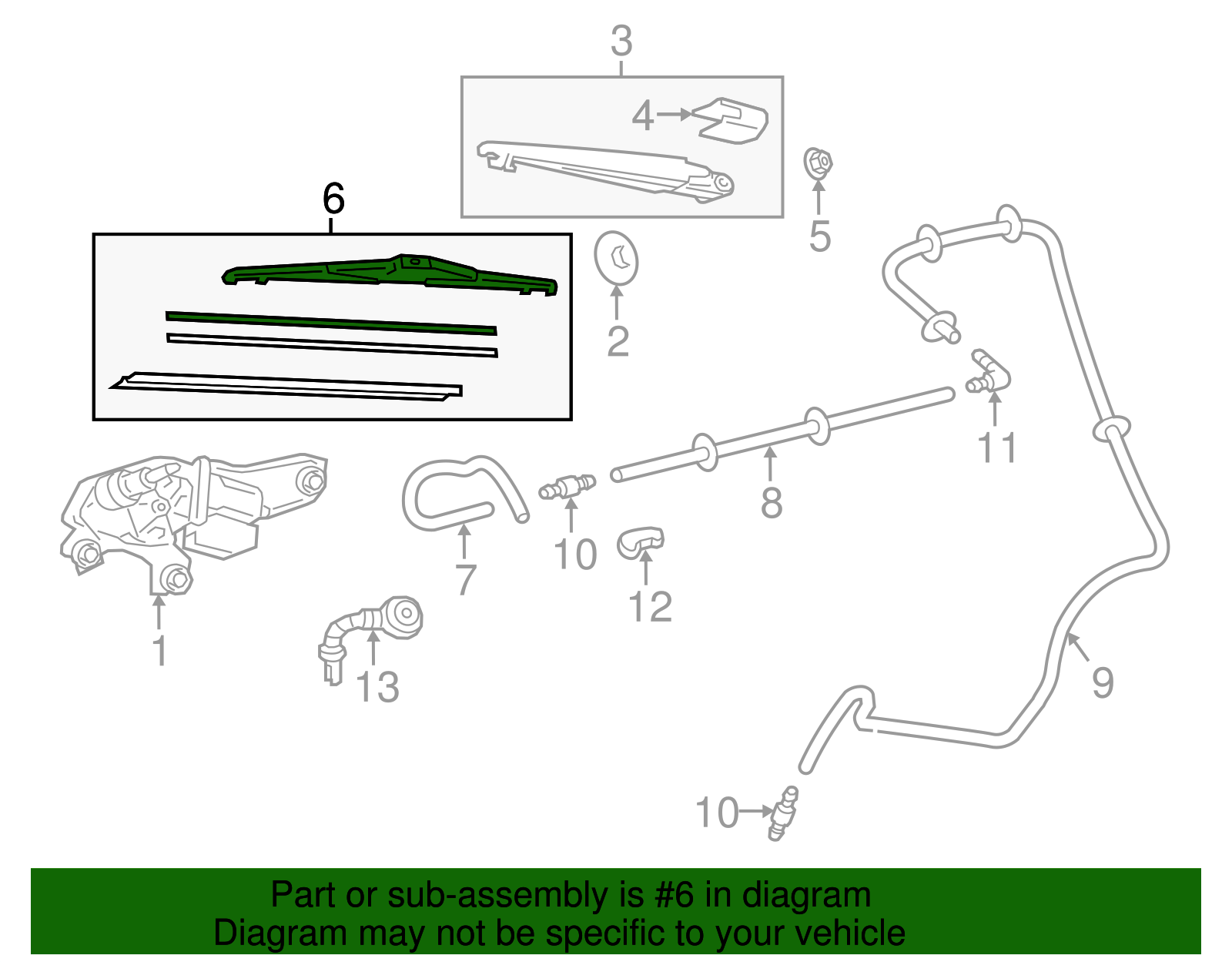 2003-2017 Toyota Rear Blade 85242-12090 | OEM Parts Online