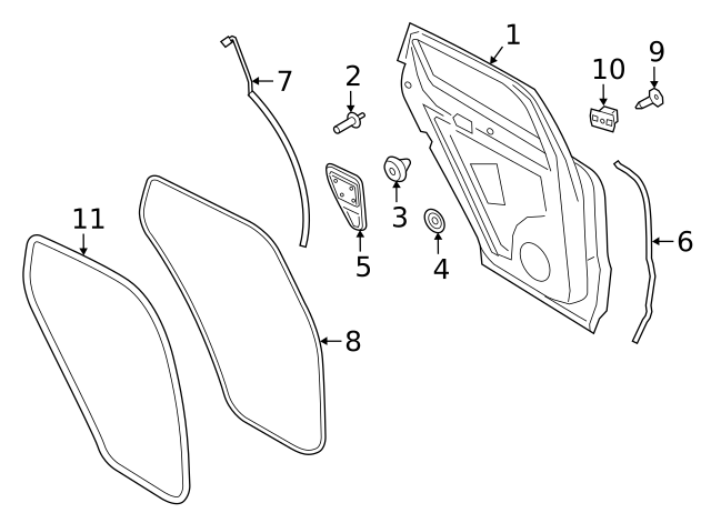 2019-2024 Porsche Cayenne Door Shell 9Y0-833-052-DY-GRV | OEM Parts Online