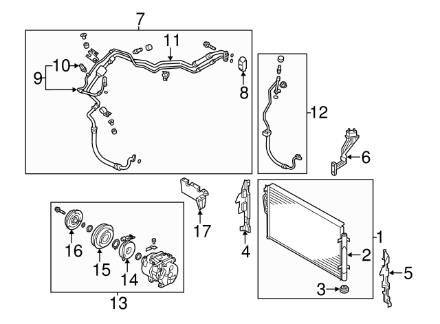 97775-1U800 - A/C Refrigerant Suction Hose 2014-2015 Kia Sorento ...