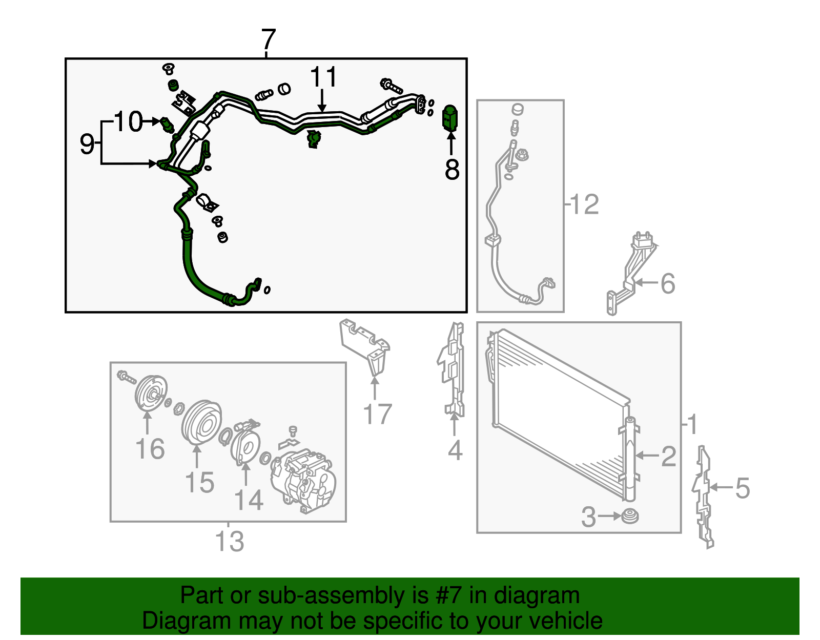97775-1U800 - A/C Refrigerant Suction Hose 2014-2015 Kia Sorento | Kia ...