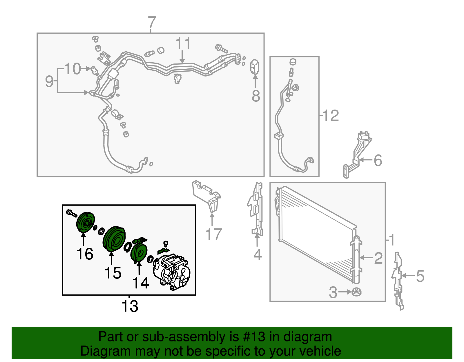 97701-2W550 - Compressor Assembly 2014-2015 Kia Sorento | Kia.Parts Store