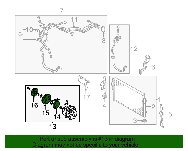 97701-2W550 - Compressor Assembly 2014-2015 Kia Sorento | Kia.Parts Store