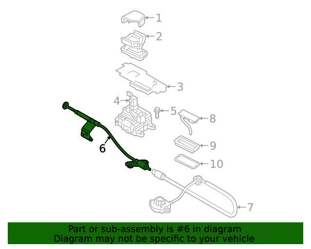 4N0-713-045-G - Shift Control Cable 2019-2024 Audi | Audi OEM Parts