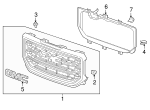 2016-2019 GMC Sierra 1500 Front Grille Baffle 84073556 GM ...