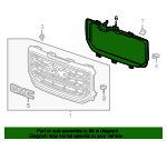 2016-2019 GMC Sierra 1500 Front Grille Baffle 84073556 GM ...