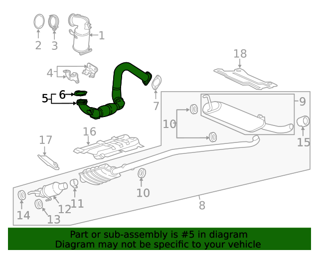 2016-2022 GM Exhaust Front Pipe 42630792 GM | GMPartsDirect.com