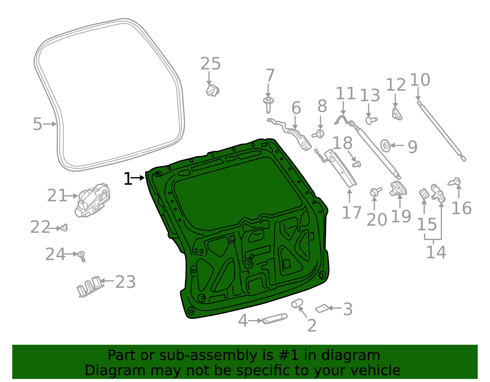 OEM Ford Lift Gate For 2020-2024 Ford - Part No. LB5Z-7840010-A | Karl ...