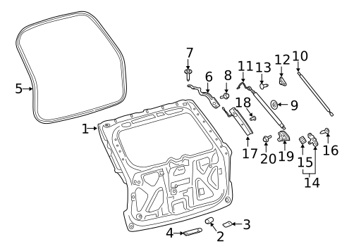 Lift Gate for 2020 Ford Explorer | TascaParts.com