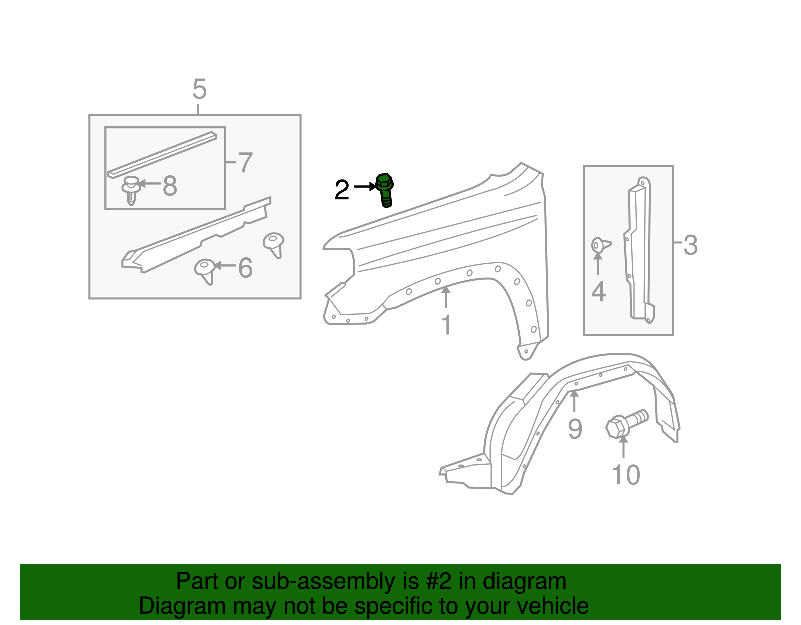 90080-11255 - Fender Bolt 2000-2025 Toyota | Longo Toyota Parts