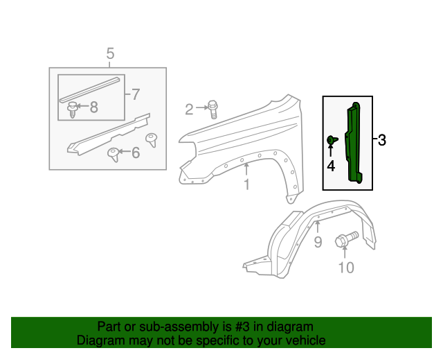 2010-2023 Toyota 4Runner Protector 53827-35050 | Toyota Parts
