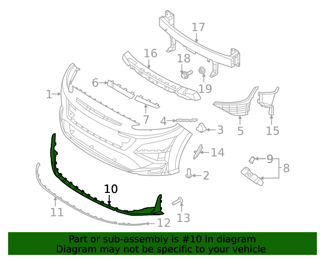 2022-2023 Hyundai Kona Spoiler 86512-J9NA0 | AutoNationParts.com