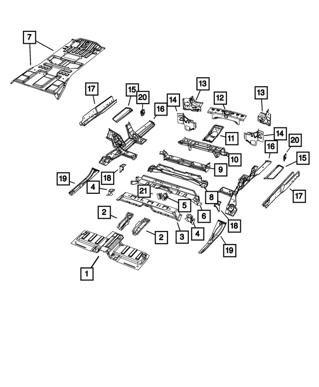 2021-2023 Jeep Grand Cherokee L Rear Suspension Cross-Member 68459515AA ...