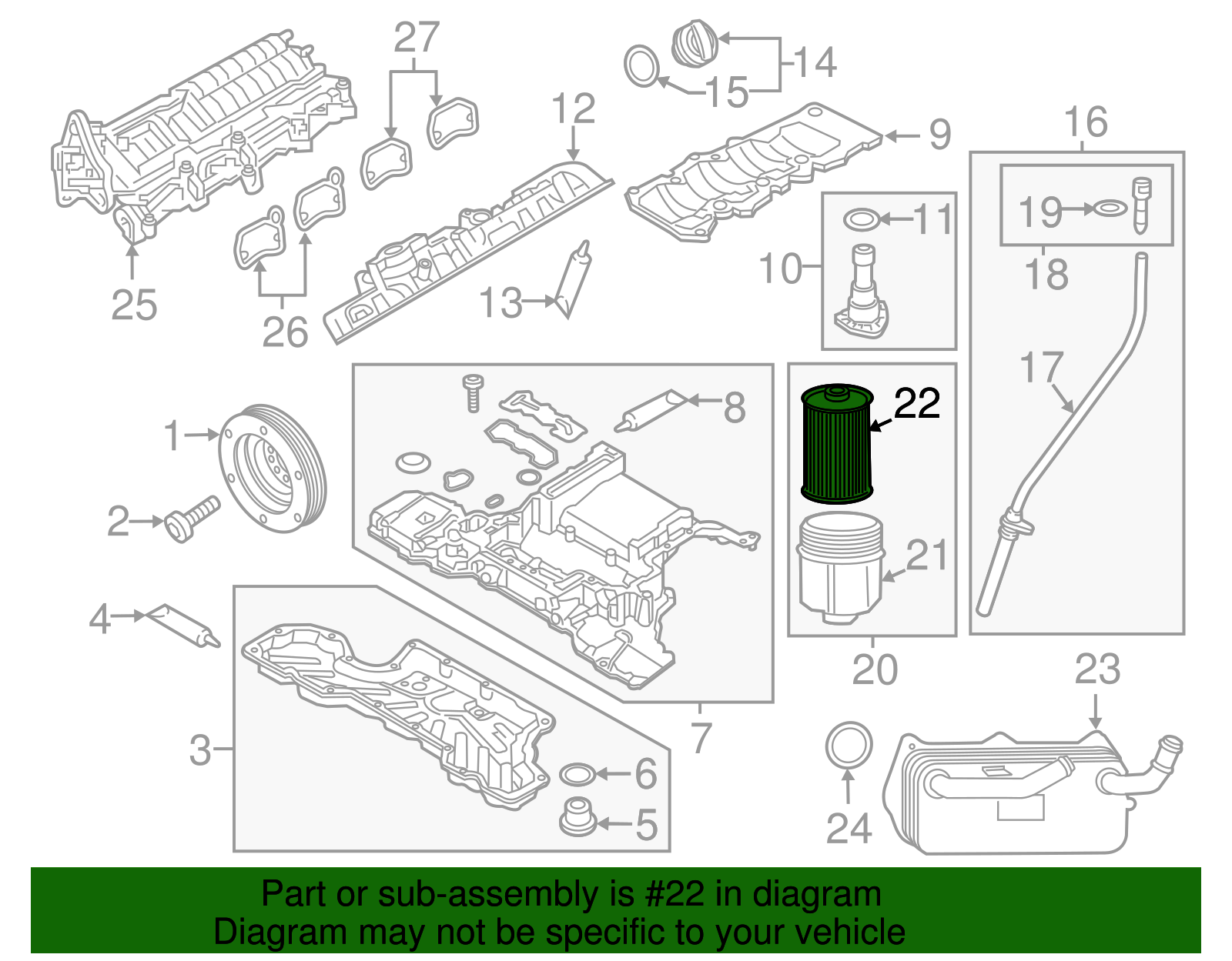 2013-2018 Audi Oil Filter 079-198-405-D | Retail Performance Auto Parts