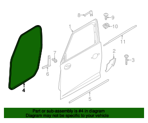 2011-2016 Mini Cooper Countryman Door Weather-Strip 51-33-9-808-654 ...