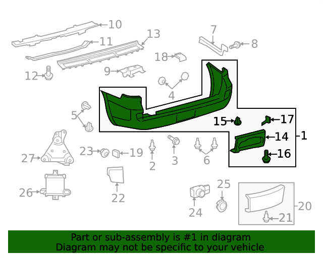 52159-6A940 - Bumper Cover 2016-2021 Toyota Land Cruiser ...