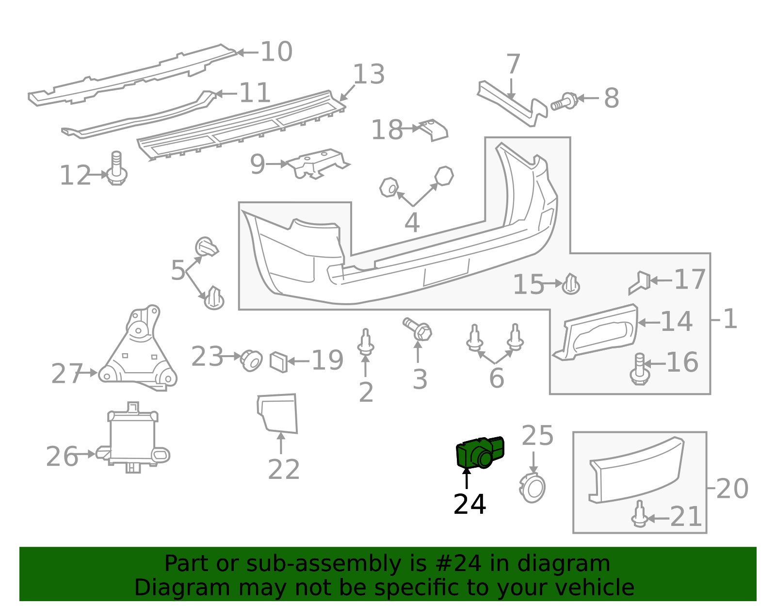 2016-2021 Toyota Land Cruiser Park Sensor 89341-60051-A1 | Toyota Parts ...