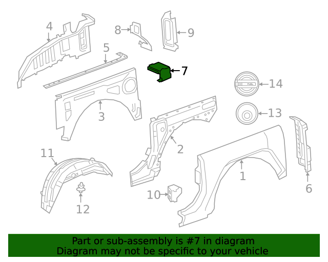 2018-2019 Jeep Wrangler Closure Panel - Driver's Side (LH) 68302863AB ...