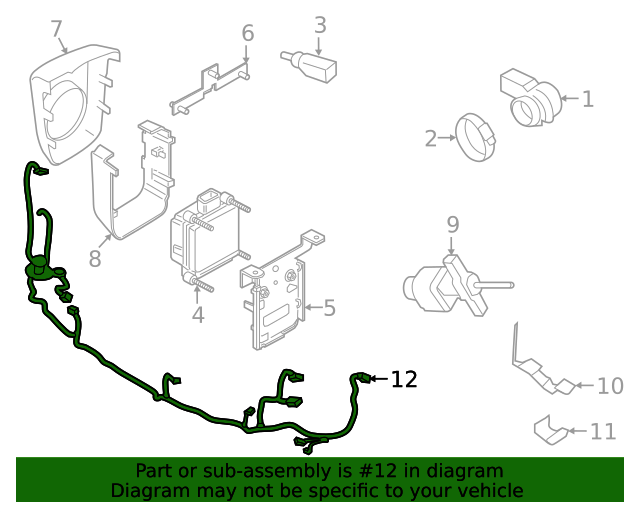 2015-2018 Porsche Macan Wire Harness 95B-971-095-AF | OEM Vehicle Parts