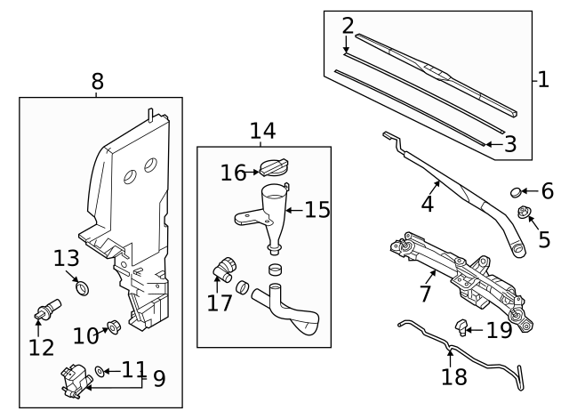 2022-2024 Genesis Wiper Arm 98311-AR100 | Retail Performance Auto Parts
