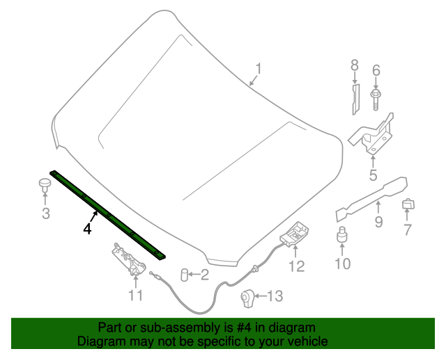 65810-1PA0A - Front Seal 2012-2021 Nissan | Nissan Parts & Accessories ...