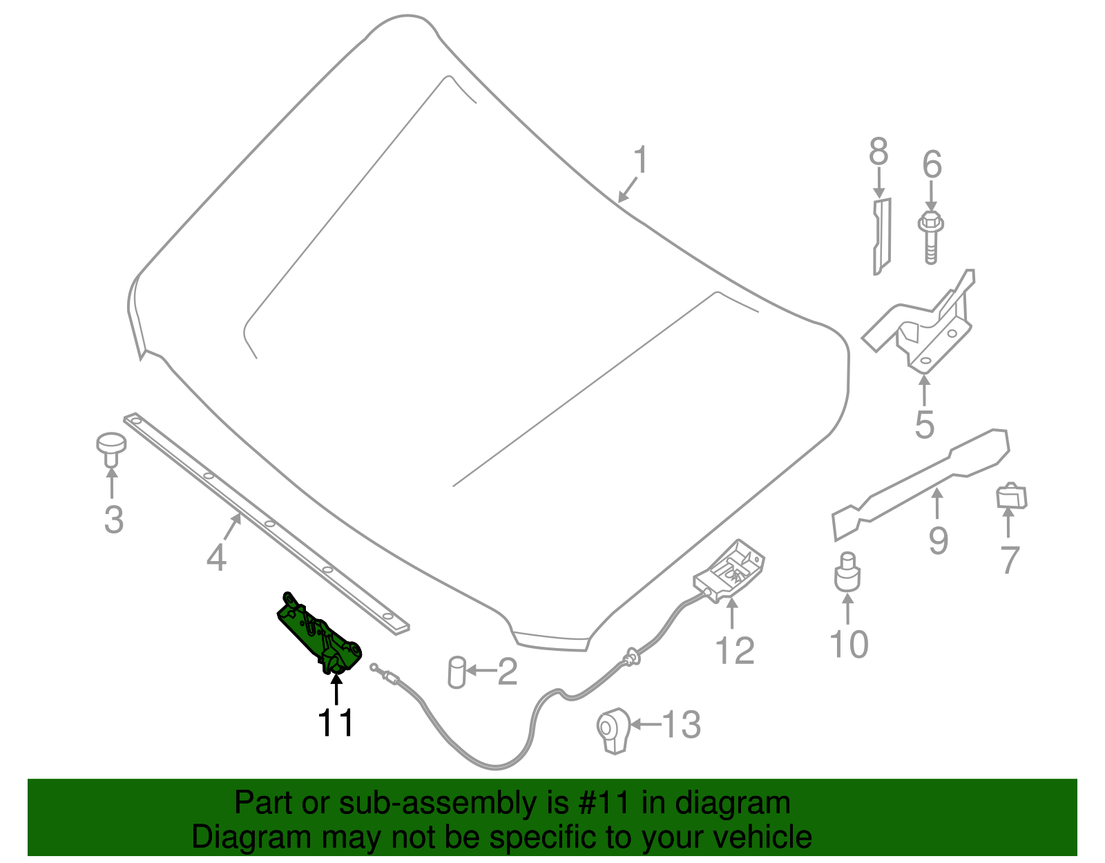 2004-2021 Nissan Latch 65601-7S000 | OEM Parts Online