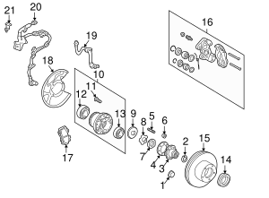 1998-2007 Lexus LX470 Front Speed Sensor 89543-60010 | OEM Parts Online