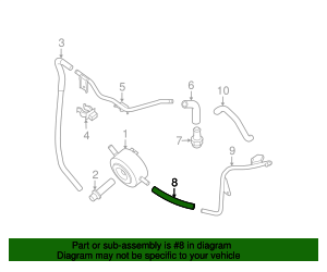 2005-2023 Nissan Engine Coolant Hose 21306-EA21A | TascaParts.com