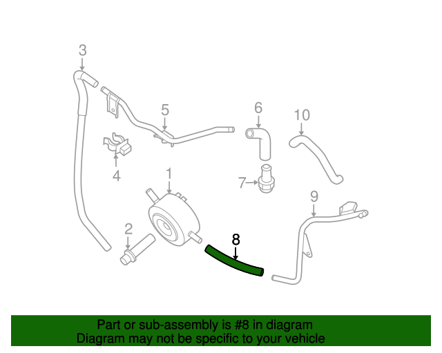 2005-2023 Nissan Engine Coolant Hose 21306-EA21A | Nissan Parts Plus