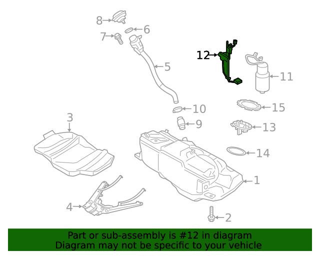2012-2024 Porsche Fuel Gauge Sending Unit 991-620-831-00 ...