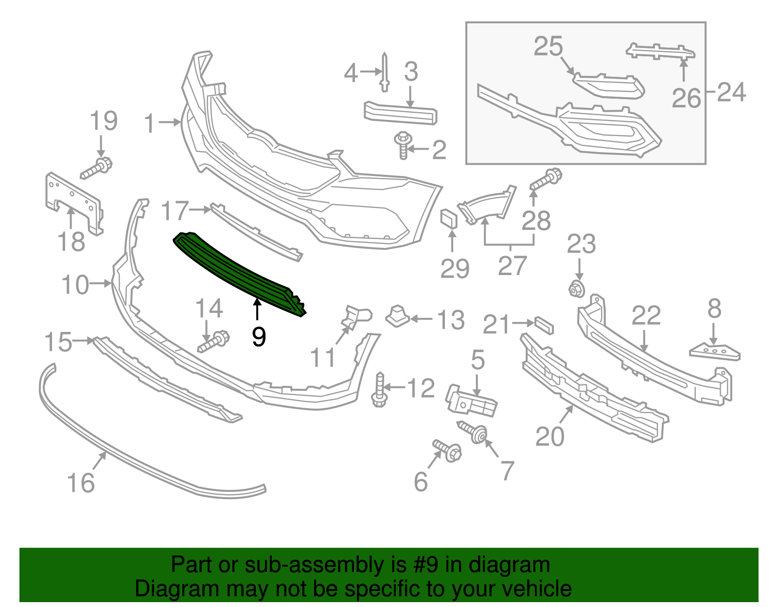 2017-2018 Hyundai Santa Fe Sport Lower Grille 86560-4Z500 | Retail ...