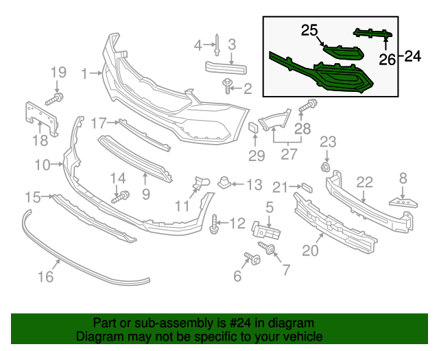 2017-2018 Hyundai Santa Fe Sport Hole Cover 86561-4Z500 | OEM Parts Online