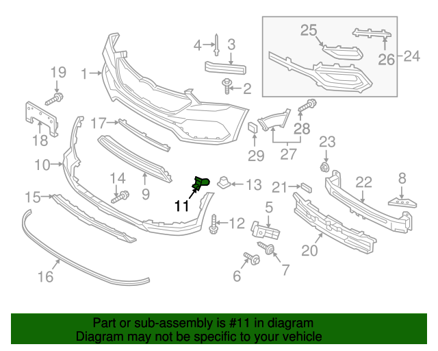 2017-2018 Hyundai Santa Fe Sport Lower Cover Holder 86577-4Z500 | OEM ...