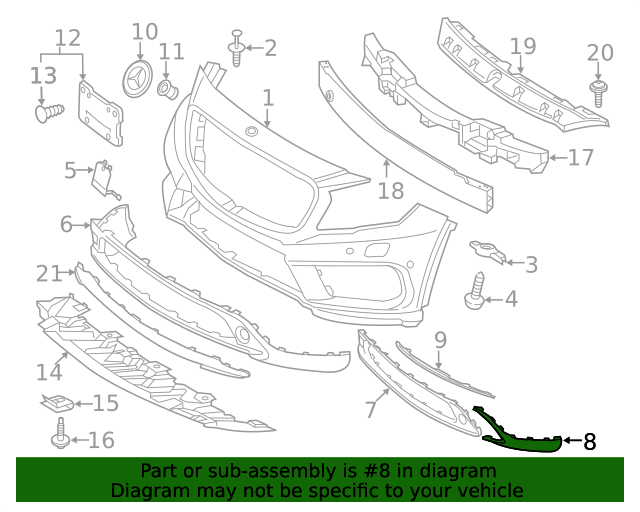 156-885-12-25 - Side Molding 2015-2017 Mercedes-Benz | Mercedes-Benz ...