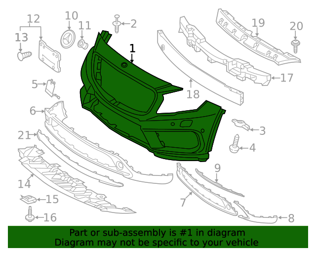 2015-2017 Mercedes-Benz Bumper Cover 156-880-04-40-9999 | MB OEM Parts