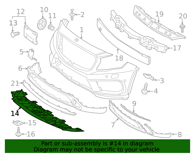 156-885-00-36 - Lower Support - 2015-2017 Mercedes-Benz ...