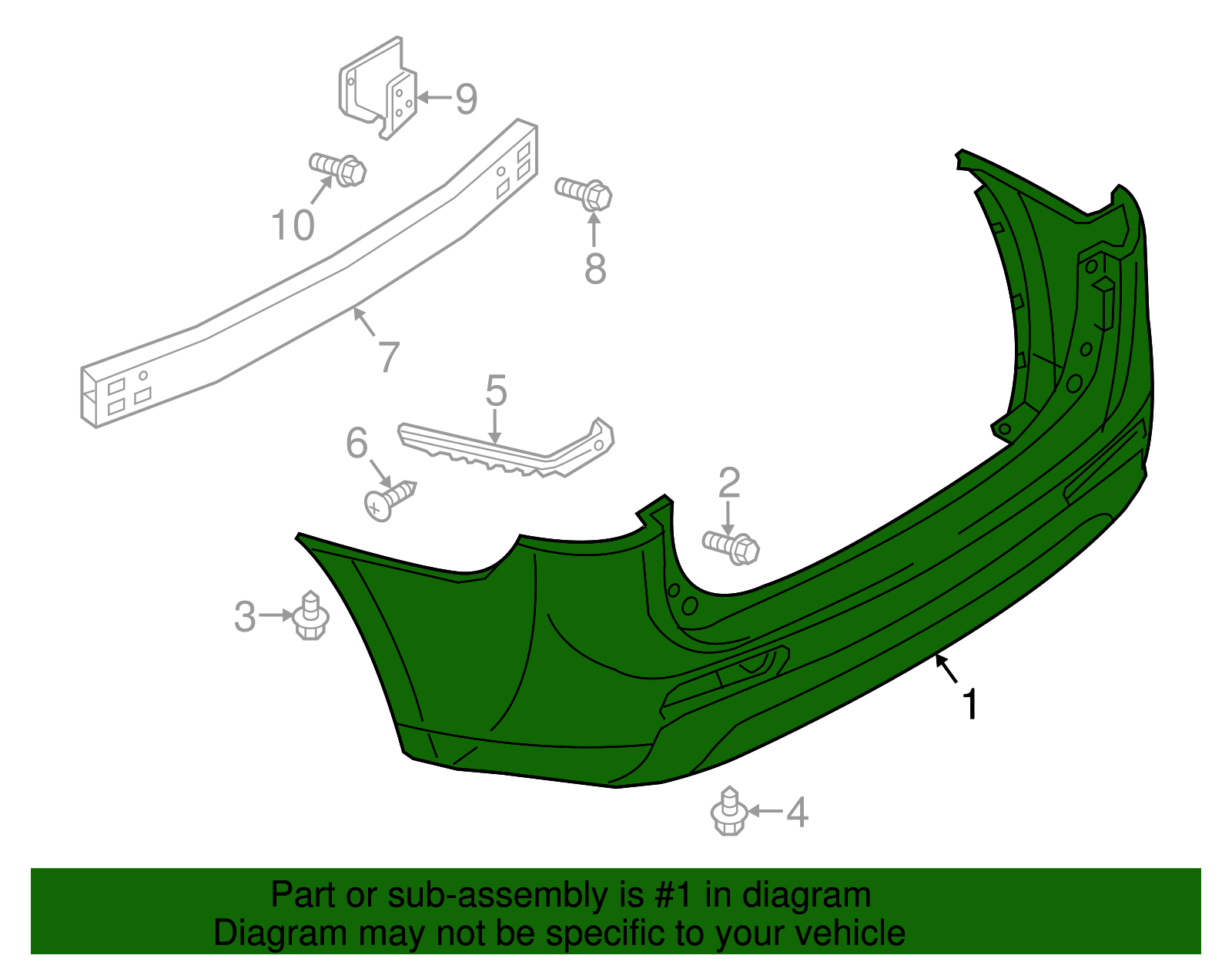 6410C568 - Bumper Cover 2014-2015 Mitsubishi Outlander | Mitsubishi ...