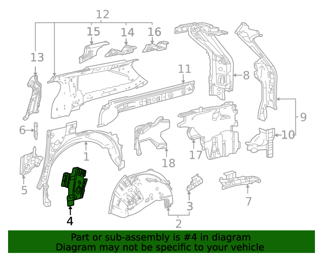 2021-2023 Toyota Sienna Frame Stiffener 61642-08030 | OEM Parts Online