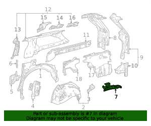 Genuine Toyota Lower Extension part# 61602-08040 for 2021-2024 Toyota ...