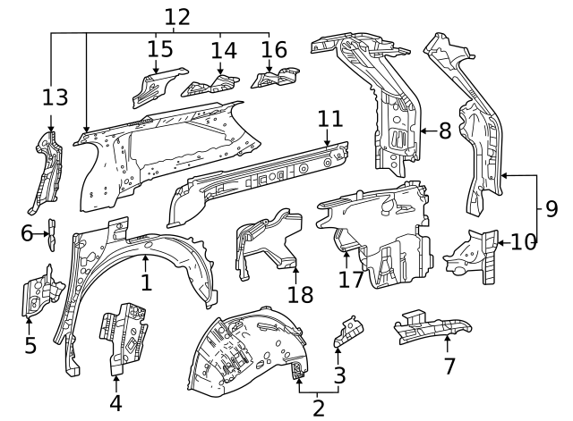 2021-2022 Toyota Sienna Frame Stiffener 61642-08030 | OEM Parts Online