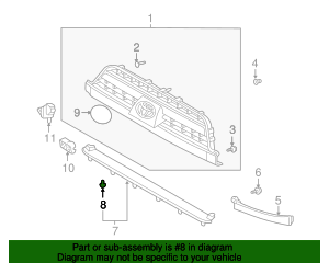 1998-2015 Toyota Clip 90467-13075 | Toyota Parts Center