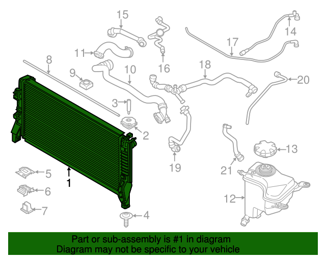 2016-2019 BMW Radiator 17118603089 | OEM Parts Online