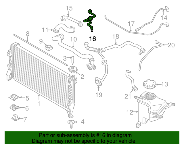 Genuine BMW 17-12-7-646-896 | Coolant Hose | FREE Shipping on Most ...