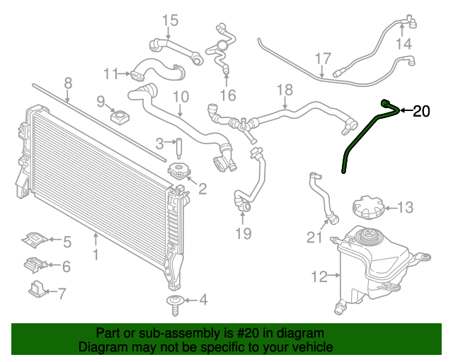 Genuine BMW 17-12-8-606-015 | Coolant Hose | FREE Shipping on Most ...