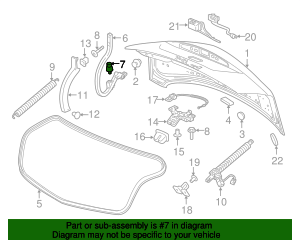 2013-2022 Cadillac Deck Lid Hinge Bumper 22974918 | TascaParts.com