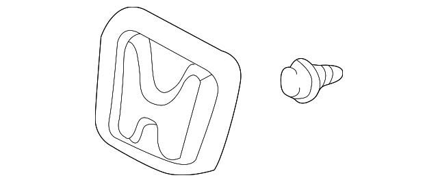 75701-SP0-000 - Emblem Rear Center (H) - 1995-2001 Honda | Honda Car ...