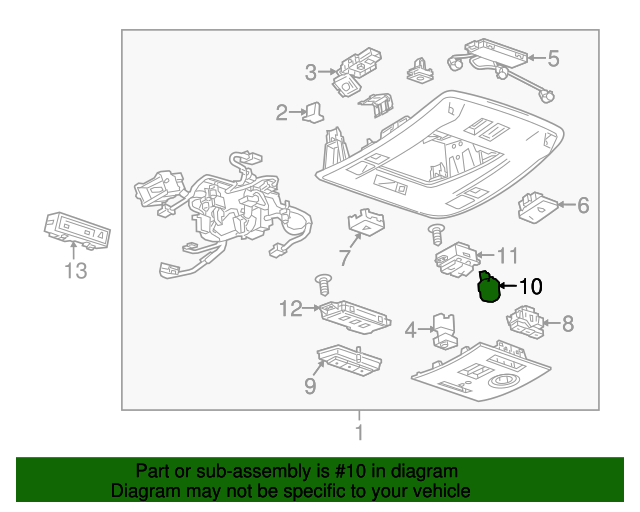 2015-2020 GM Black Liftgate Release Switch 22849598 | GMPartsDirect.com