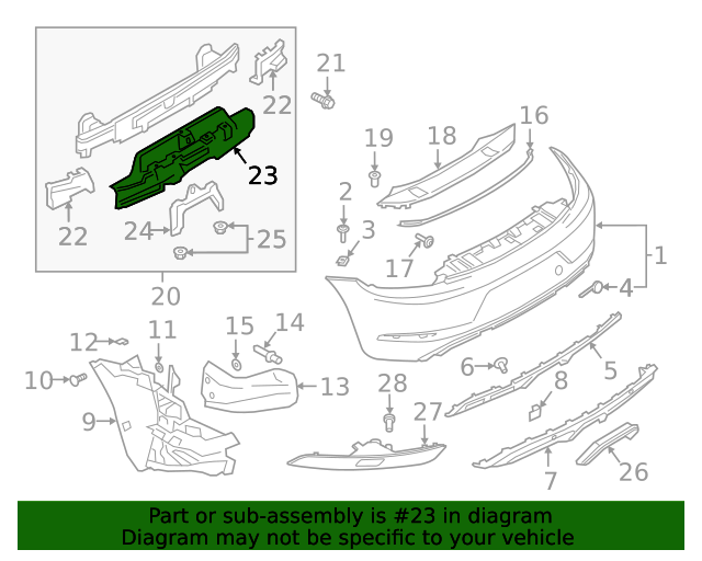 982-825-747 - Bumper Cover Heat Shield 2017-2023 Porsche ...