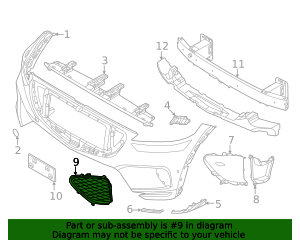 86543-AR010 - Air Duct Front Bumper Left-hand 2022-2024 Genesis GV70 ...
