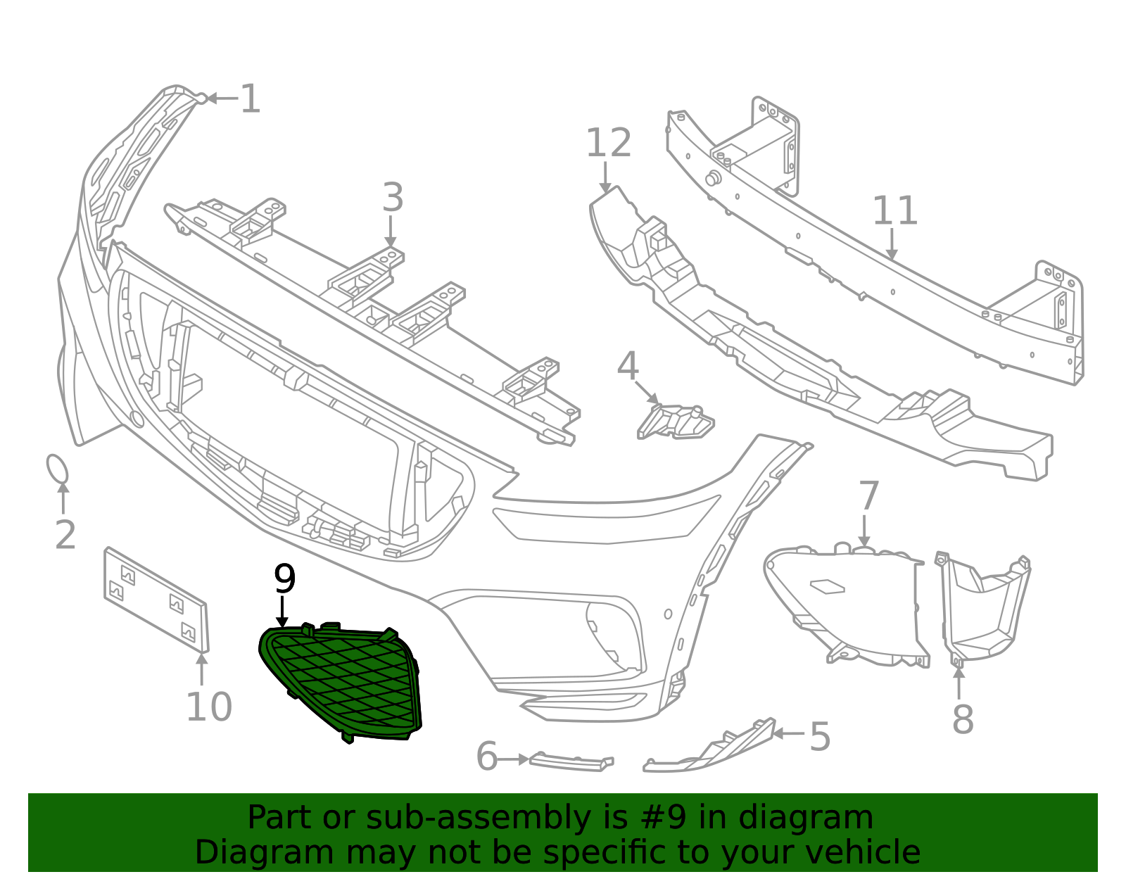 86543-AR700 - Air Duct Front Bumper Left-hand 2022-2025 Genesis GV70 ...