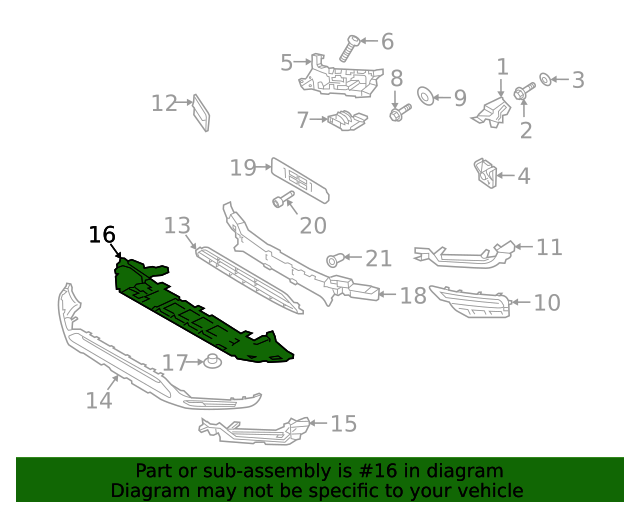 31404141 - Radiator Support Splash Shield 2016-2023 Volvo XC90 ...